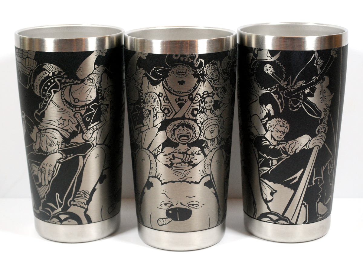 One Piece Laser Engraved Pint Glass or Insulated Tumbler – ClinksDrinks